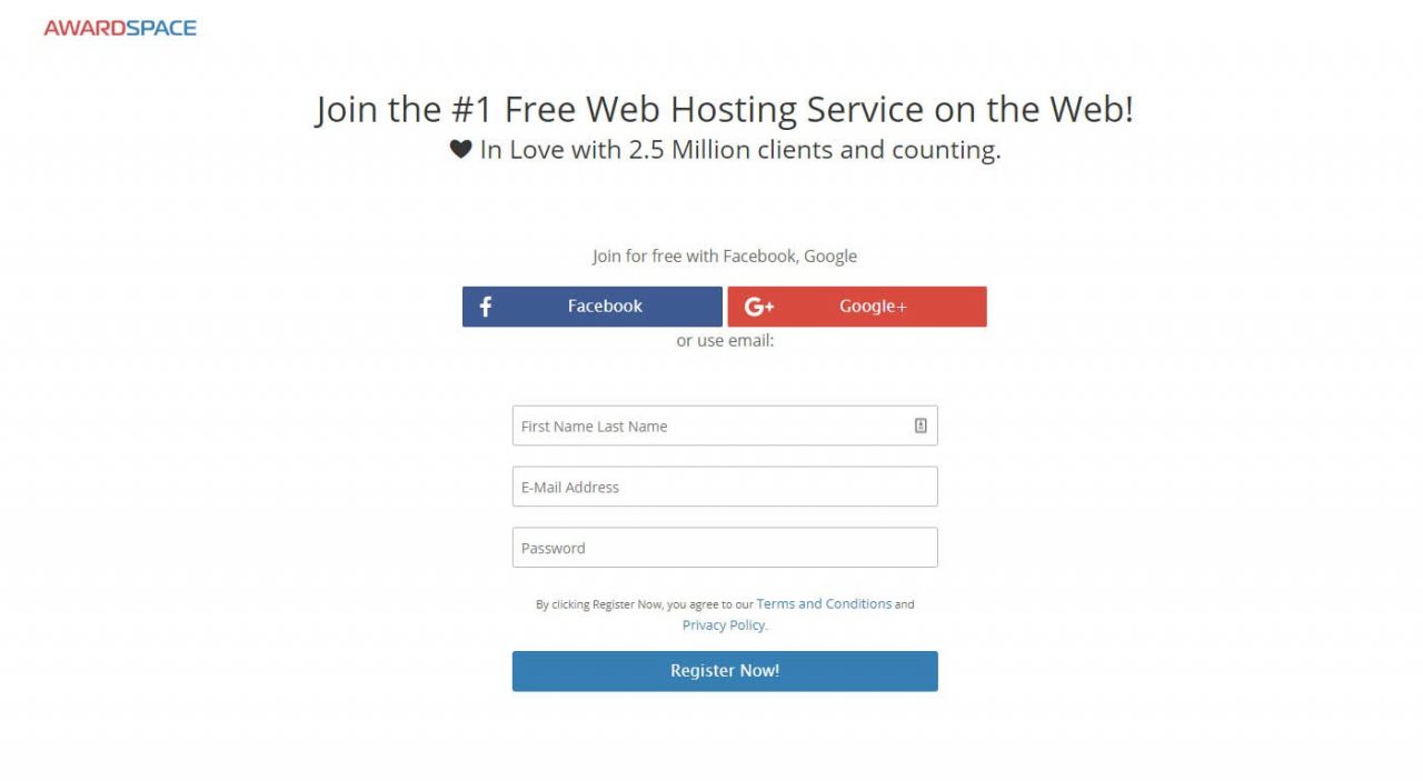 Free Hosting - AwardSpace.com