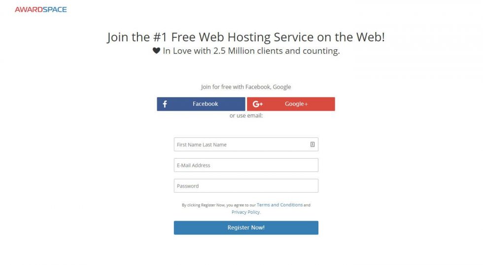 Free Hosting - AwardSpace.com